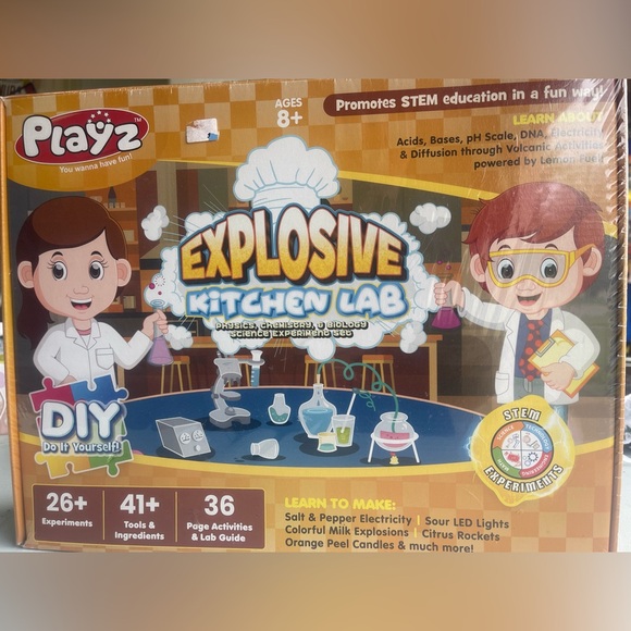 PLAYZ | Toys | Playz Explosive Kitchen Lab 26 Physics Chemistry Biology ...